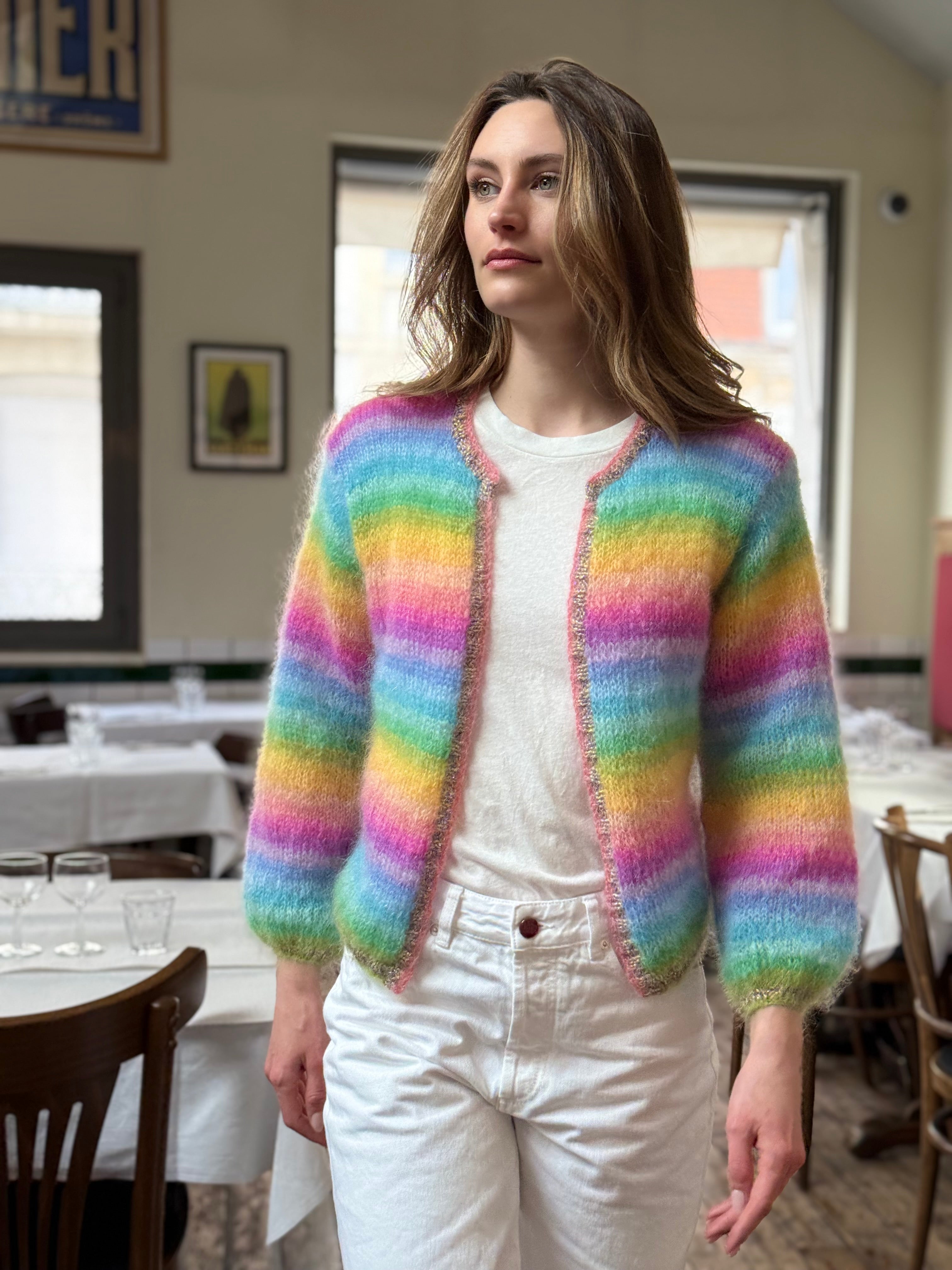 MINI JACKET RAINBOW PASTELS – Rose Carmine